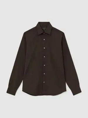 ATELIER Wool Long-sleeve Slim-fit Shirt