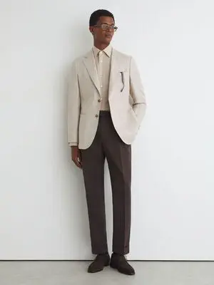 ATELIER Wool Long-sleeve Slim-fit Shirt