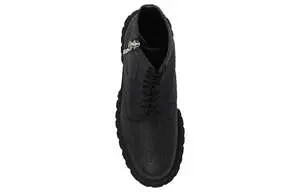 Gucci Embossed Gg Leather Lace-up Boots