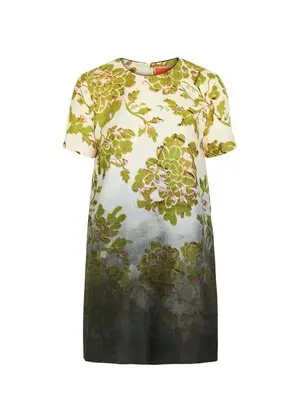 La DoubleJ Swing Floral-print Woven Mini Dress - Black