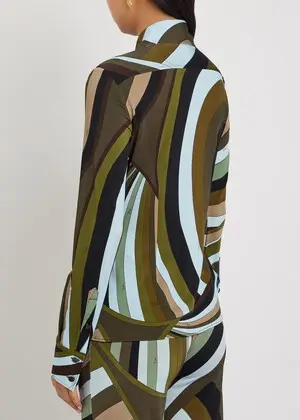 Emilio Pucci Printed Satin-jersey Shirt