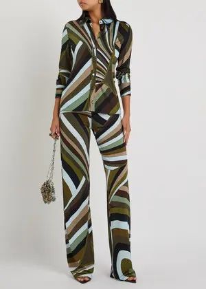 Emilio Pucci Printed Satin-jersey Shirt