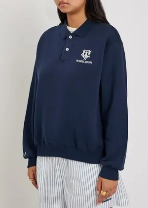 Polo Ralph Lauren Embroidered Cotton-blend Polo Sweatshirt
