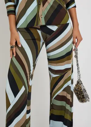 Emilio Pucci Printed Satin-jersey Trousers