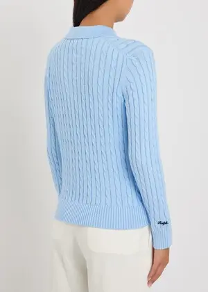 Polo Ralph Lauren Cable-knit Cotton Polo Jumper