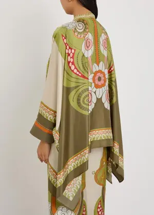La DoubleJ Printed Asymmetric Silk Shirt - Multicoloured
