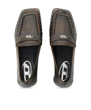 DIESEL® Oval D Square-toe Loafers