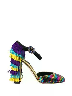 Dolce & Gabbana Sequin-embellished Fringed Pumps