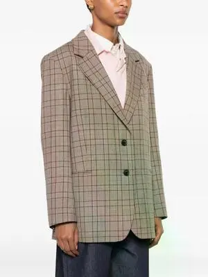 Sandro Checked Oversized Blazer