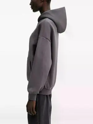 WRSTBHVR Diago V2 Logo-embroidered Zip-up Hoodie - Grey