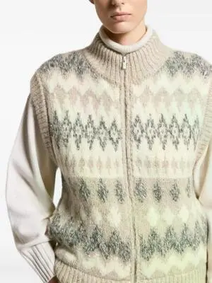 Peserico Sequin-embellished Waistcoat - Neutrals