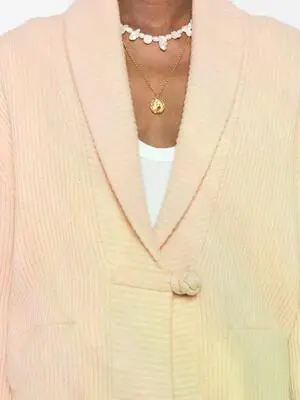 FORTE_FORTE Ribbed Shawl-collar Cardigan