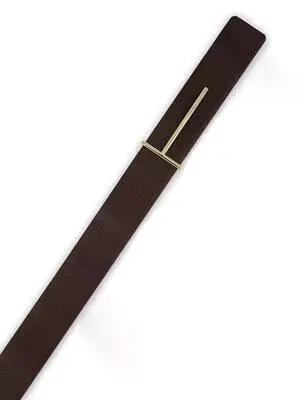 TOM FORD T-shaped Plaque Reversible Belt - Brown