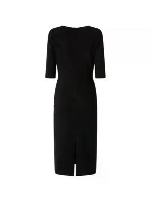 Pinko Draped Ruched-detail Midi Dress