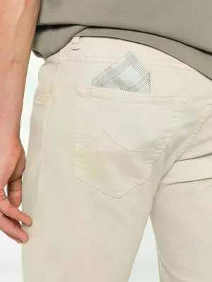 Jacob Cohen Nick Logo-patch Slim-fit Cotton Trousers