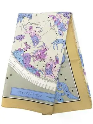 Hermès 1998-2007 Hemisphaerium Coeli Boreale Silk Scarf 90 Scarves - Neutrals