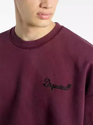 Dsquared2 Crewneck Sweatshirt With Embroidered Logo - Red