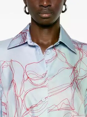 Fabiana Filippi Abstract Print Long Sleeve Shirt