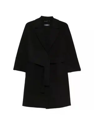 Max Mara Arona Belted Notch-lapel Coat - Black