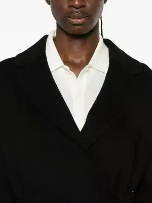 Max Mara Arona Belted Notch-lapel Coat - Black