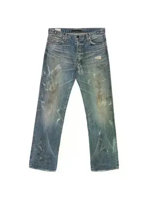 Mastercraft Union Distressed Paint-splatter Jeans