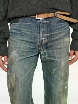 Mastercraft Union Distressed Paint-splatter Jeans