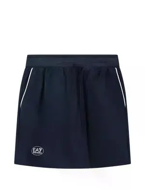 EA7 Logo Print Mini Skirt - Blue