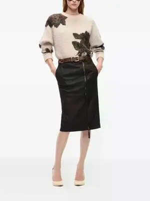 Pinko Floral Intarsia Knitted Sweater - Neutrals