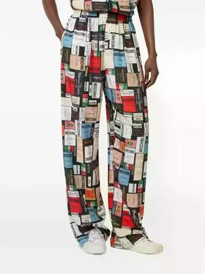 Moschino Printed Straight Leg Trousers