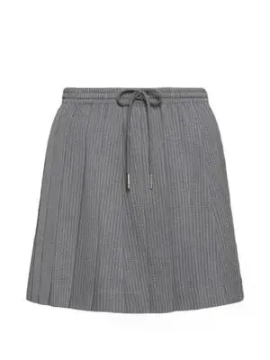 Thom Browne Drawstring Pleated Mini Skirt - Grey