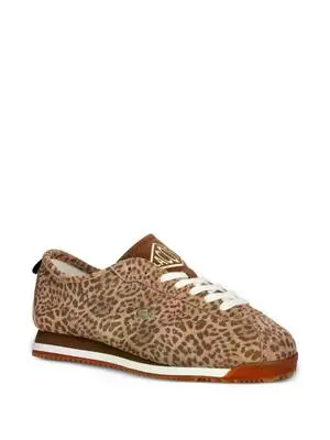 Lacoste Leopard Print Lace-up Sneakers - Neutrals