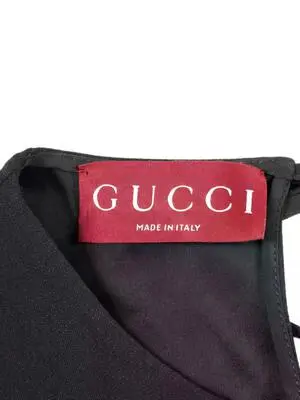 Gucci 2000s Belted Short-sleeved Midi Dress