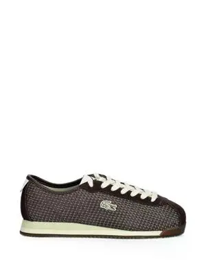 Lacoste Mesh-panelled Suede Sneakers - Brown