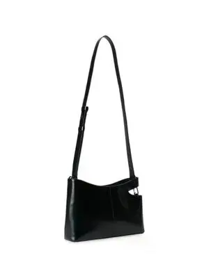 LGN LOUIS GABRIEL NOUCHI Polished Leather Shoulder Bag - Black
