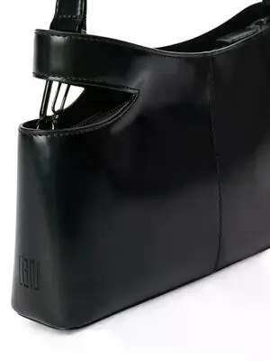LGN LOUIS GABRIEL NOUCHI Polished Leather Shoulder Bag - Black