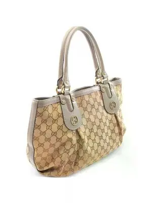 Gucci Scarlet Gg Canvas Tote Bag - Neutrals