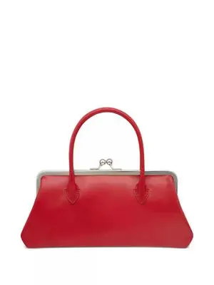 Comme Des Garçons Large Clasp Handles Leather Tote Bag