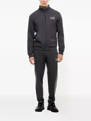EA7 Visibility Pure Cotton Zip-up Tracksuit - Grey