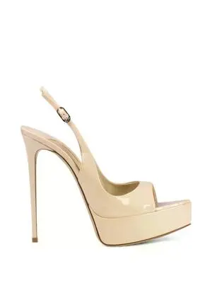 LE SILLA Uma Platform Slingback Pumps - Neutrals