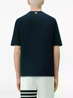 Thom Browne Jersey 4-bar Colorblock Oversized T-shirt - White