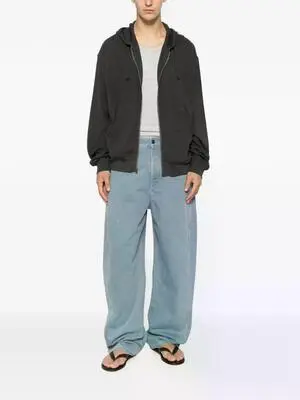 StÜssy Waffle-knit Zip-up Thermal Hoodie