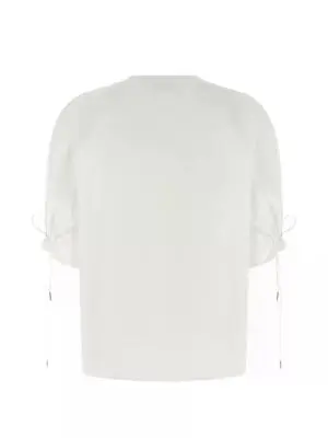 Max Mara Drawstring-cuff T-shirt - White