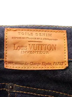 LOUIS VUITTON Monogram Print Straight Leg Jeans