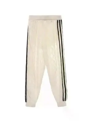 Gucci X Adidas Cable-knit Track Pants - Neutrals