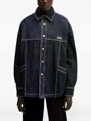 WRSTBHVR Leandra Contrast-stitch Overshirt - Blue