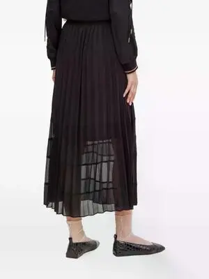 MORGAN Pleated Midi Skirt - Black