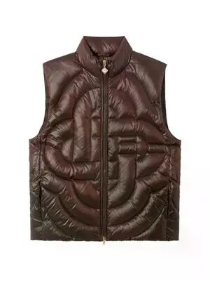 Casablanca Logo-quilted Puffer Gilet - Brown