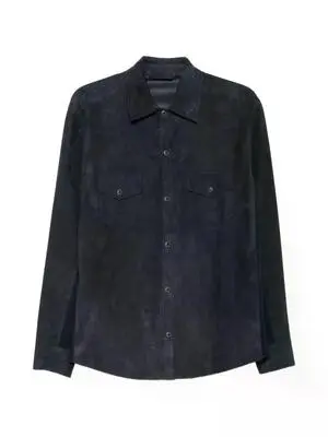 Eleventy Chest-pocket Overshirt - Blue