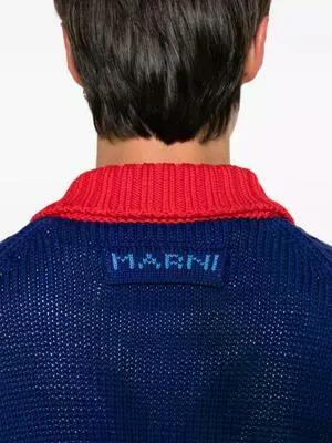 Marni Striped Zip-up Cotton Sweater
