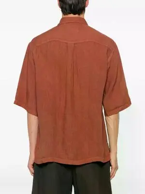 INLINUM Frayed-edge Chest-pocket Shirt
